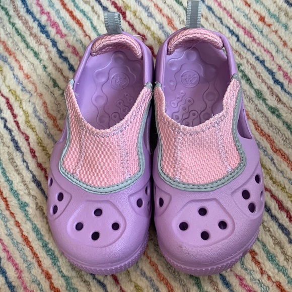 CROCS | Shoes | Crocs Girls Purple Pink Mesh Clog Water Shoe | Poshmark